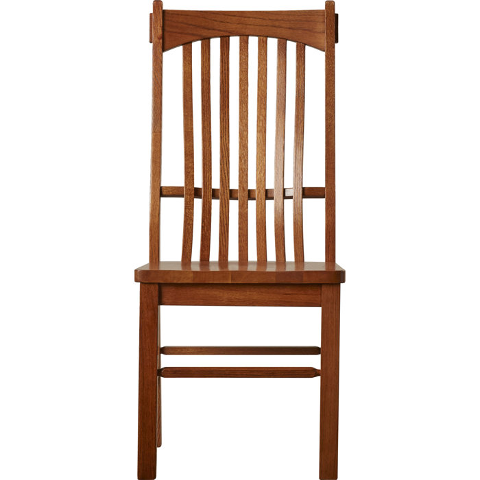 Loon Peak® Corwin Solid Wood Slat Back Side Chair In Brown And Reviews